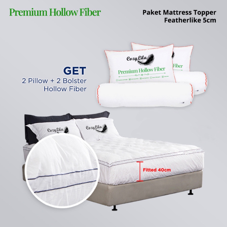 Jual Paket Mattress Topper Hotel Bulu Angsa Featherlike Deluxe Tebal ...