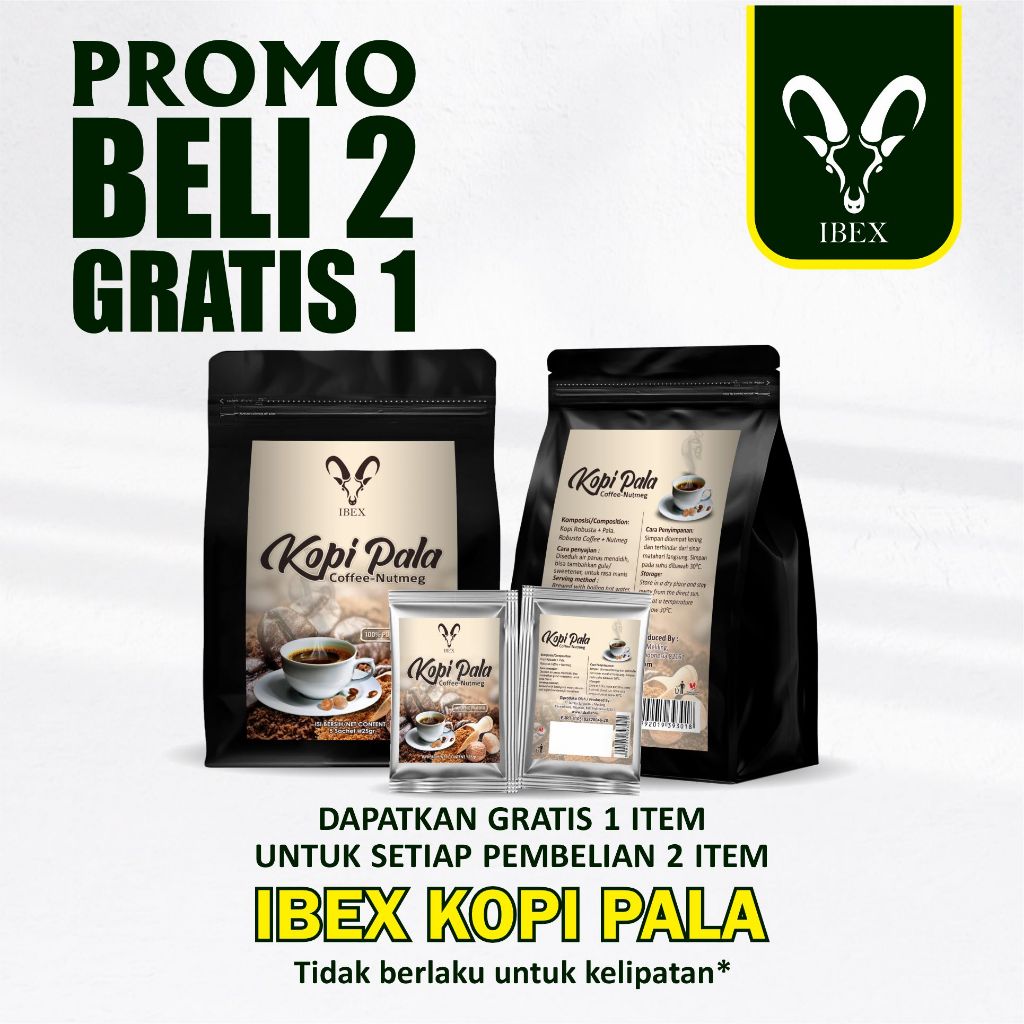 Jual BUY 2 GET 1 FREE IBEX Kopi Pala - Coffee + Nutmeg - Minuman ...