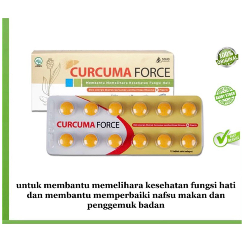 Jual CURCUMA FORCE PER BOX ISI 10 STRIP ( memelihara kesehatan fungsi ...
