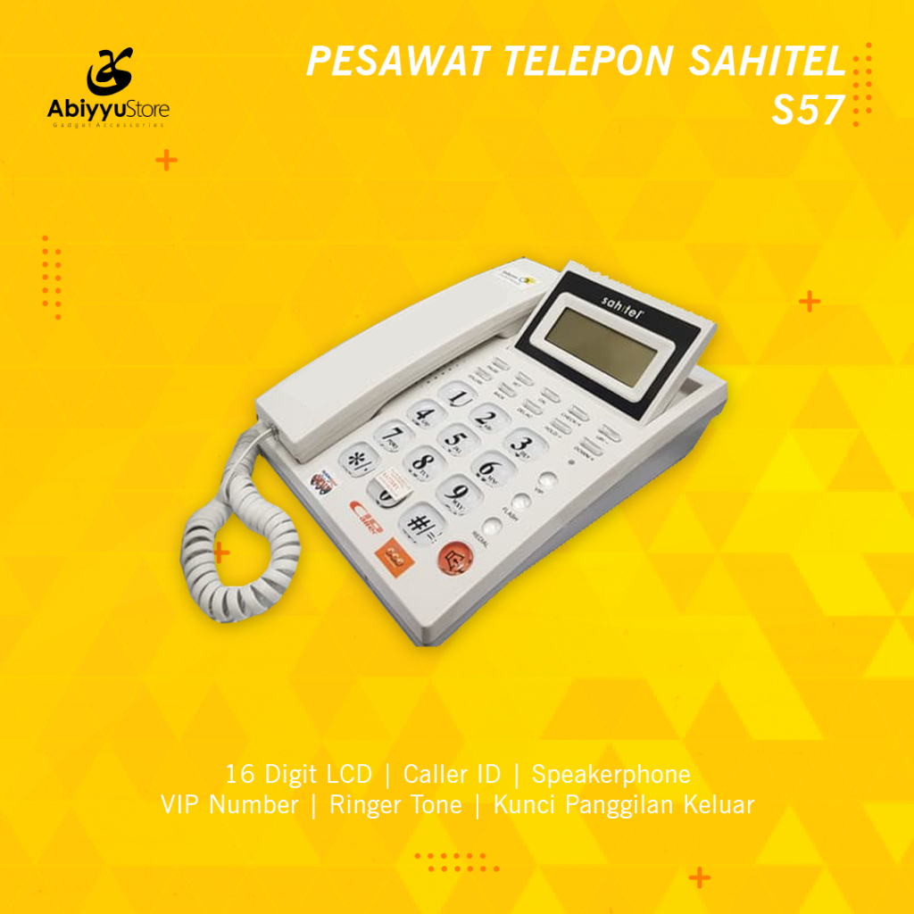 Jual Pesawat Telepon Sahitel S57 Telephone Kabel Rumah Kantor Indihome | Shopee Indonesia