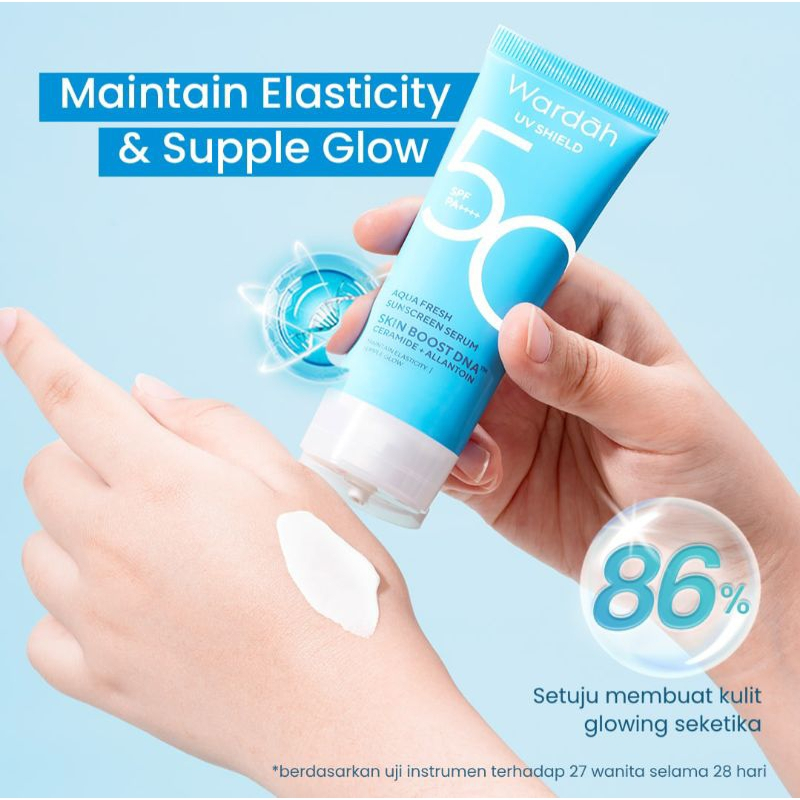 Jual Wardah UV Shield SPF50 PA++++ Aqua Fresh Sunscreen Serum Skinboost ...