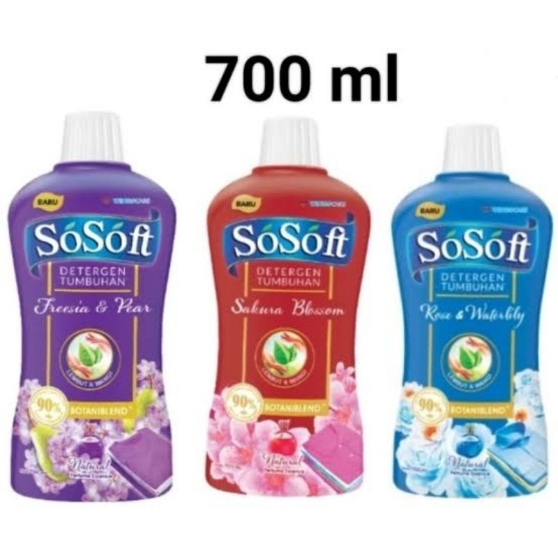 Jual SoSoft Detergent tumbuhan 700ml | Shopee Indonesia