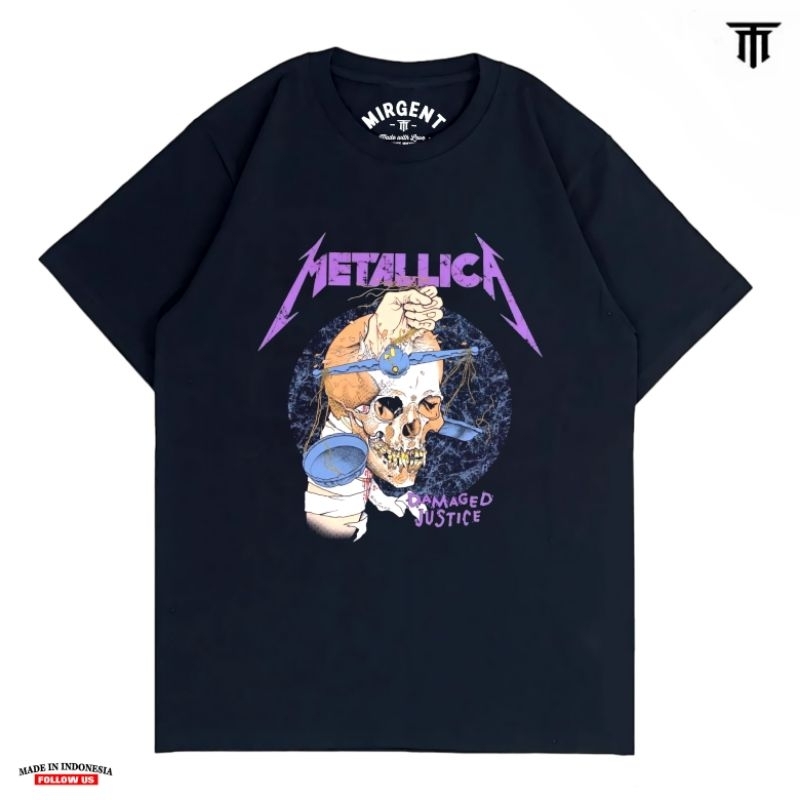 Jual KAOS BAND / KAOS METALLICA / BAJU METALLICA DAMAGED JUSTICE / BAJU ...