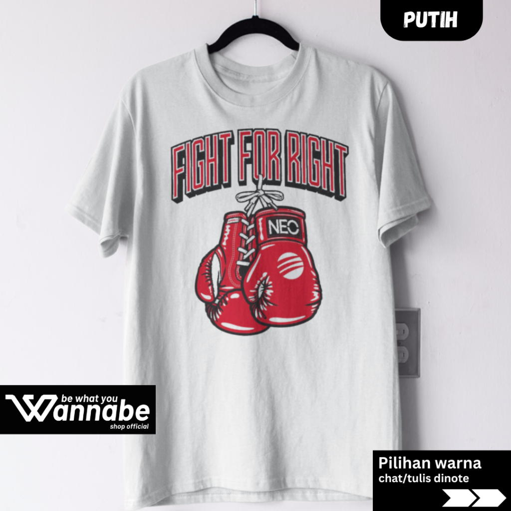 Jual KAOS BOXING FIGHT FOR RIGHT SIZE S - 7XL DEWASA BIGSIZE JUMBO ...