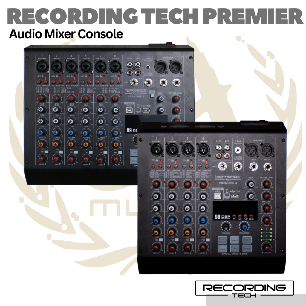 Jual RECORDING TECH PREMIERE-4 & 6 Audio Mixer Console | Premiere4 ...