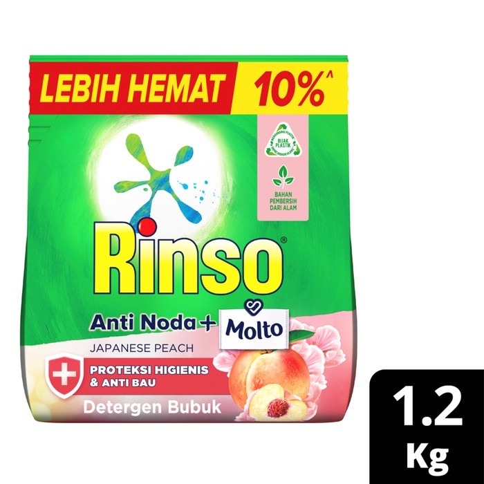 Jual Rinso Molto Detergen Bubuk Japanese Peach 1,2 kg | Shopee Indonesia