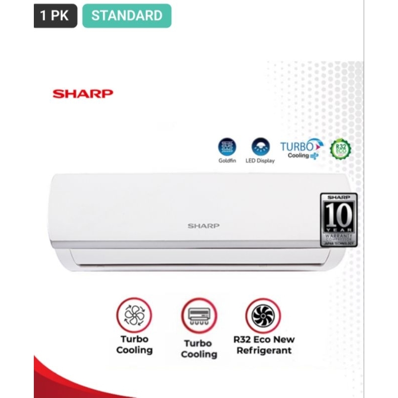 Jual AC Sharp 1PK 9ZCY Turbo Cooling Low Watt | Shopee Indonesia