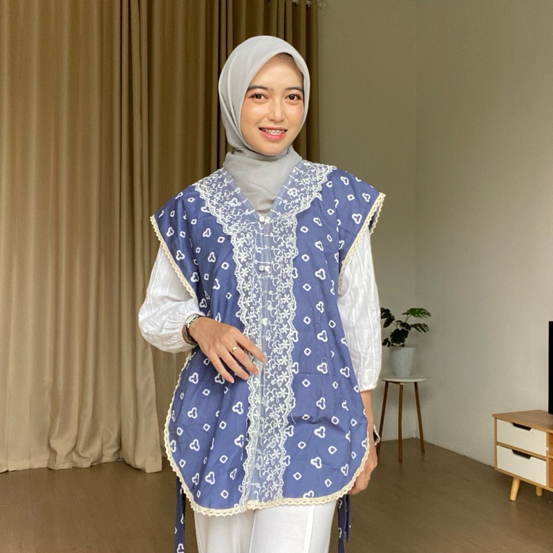 Jual Kayla vest Batik renda / vest kondangan / Vest Batik / Clowy vest ...