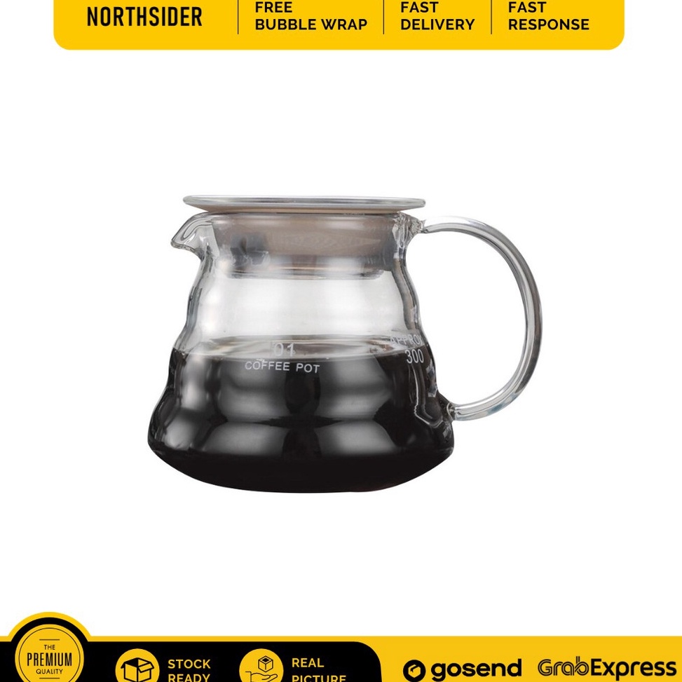 Jual RC V6 coffee server 1 36ml 2 6ml glass server kopi pour over ...