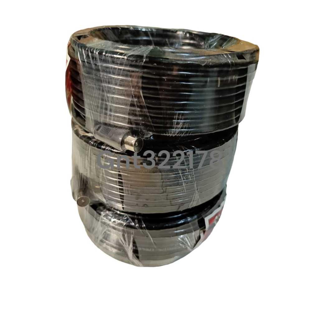 Jual Kabel Coaxial Antena Panjang 20 Meter Plus Jack Konektor TV Hitam | Shopee Indonesia