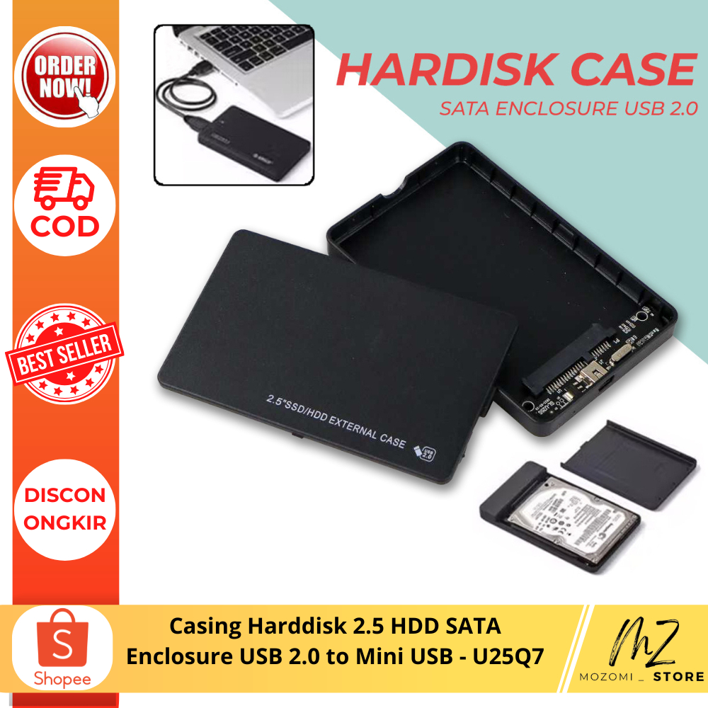 Jual Casing Harddisk 2.5 HDD SATA Enclosure USB 2.0 to Mini USB ...