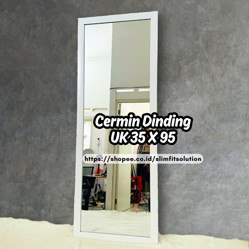 Jual Cermin Aesthetic Tempel Dinding Mirror 35 x 95 CM Cermin Kaca ...