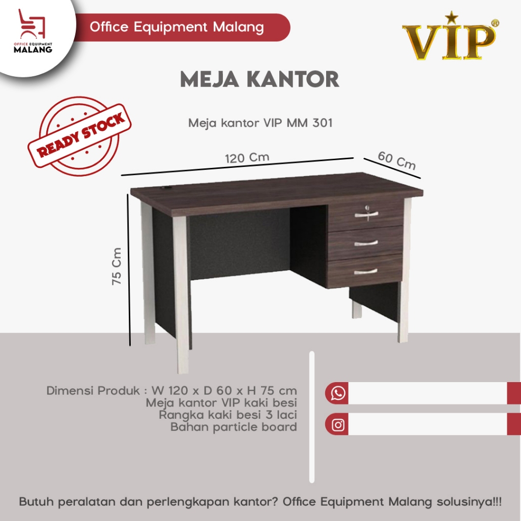 Jual Meja Kerja VIP MM 301/MEJA KERJA/MEJA BELAJAR | Shopee Indonesia