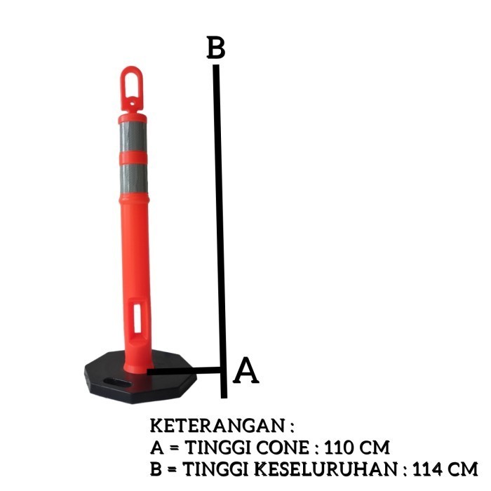 Jual Stick Cone / T-top bollard / Safety Cone / Pembatas Jalan / stick ...
