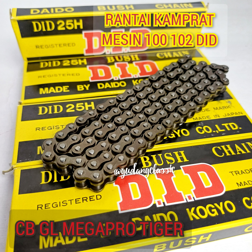 Jual RANTAI KAMPRAT 100 102 DID RANTE KAMRAT KETENG RANTAI MESIN CB GL ...