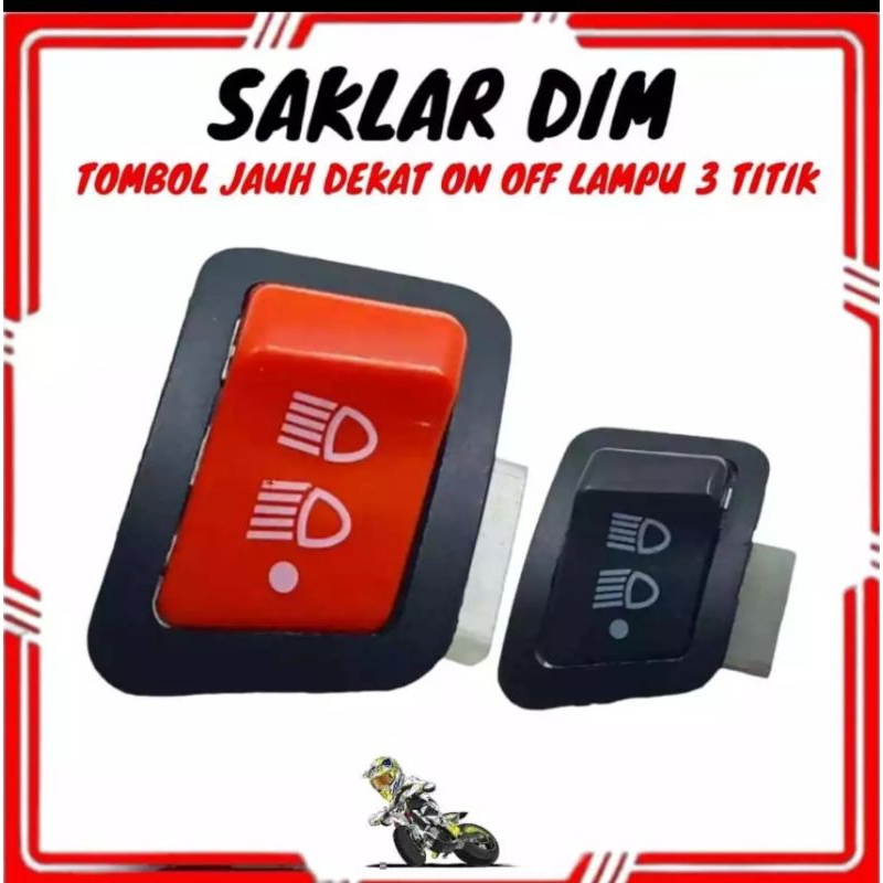 Jual SAKLAR DIM MOTOR SAKLAR HIGH LOW OFF BEAM MOTOR 3 MODE UNIVERSAL ...