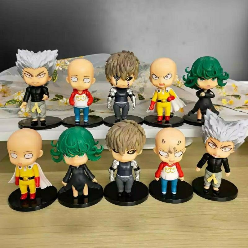 Jual Pajangan/Mainan One PUNCH Man Saitama Genos Tatsumaki Garou Mini ...