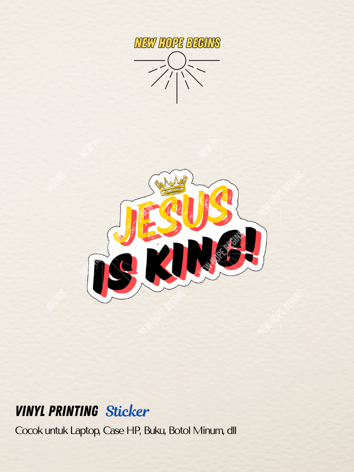 Jual STIKER ROHANI ALKITAB JESUS IS KING / VINYL WATERPROOF ANTI AIR ...