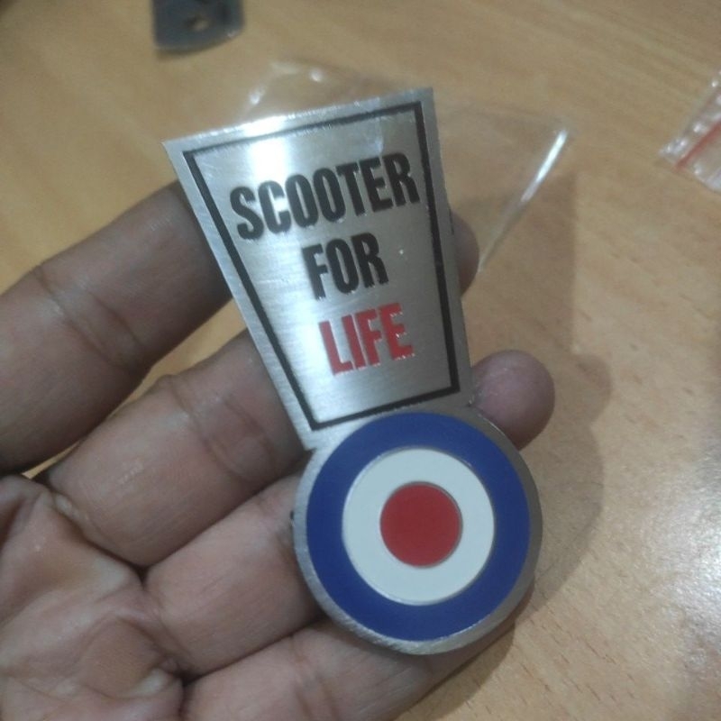 Jual Vespa Lambretta Badge emblem Sticker Metal Mods Target Scooter ...