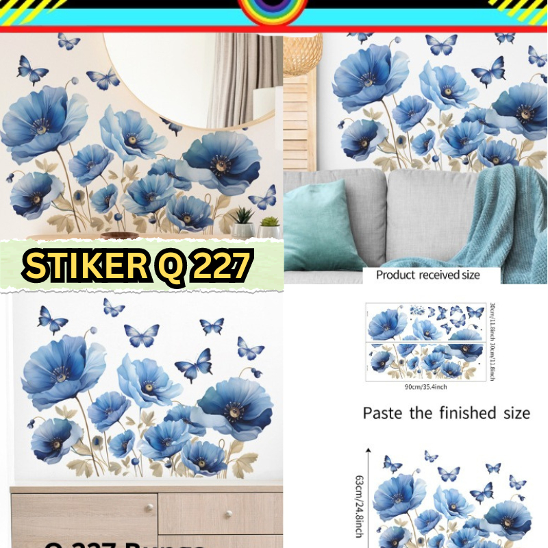 Jual Wallsticker Wall Stiker Setiker Sticker Dinding Tembok Motif Pagar List Lis Border Bunga ...