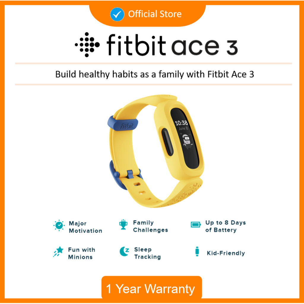 Jual Fitbit Ace 3 Minions - Yellow Special Edition | Shopee Indonesia