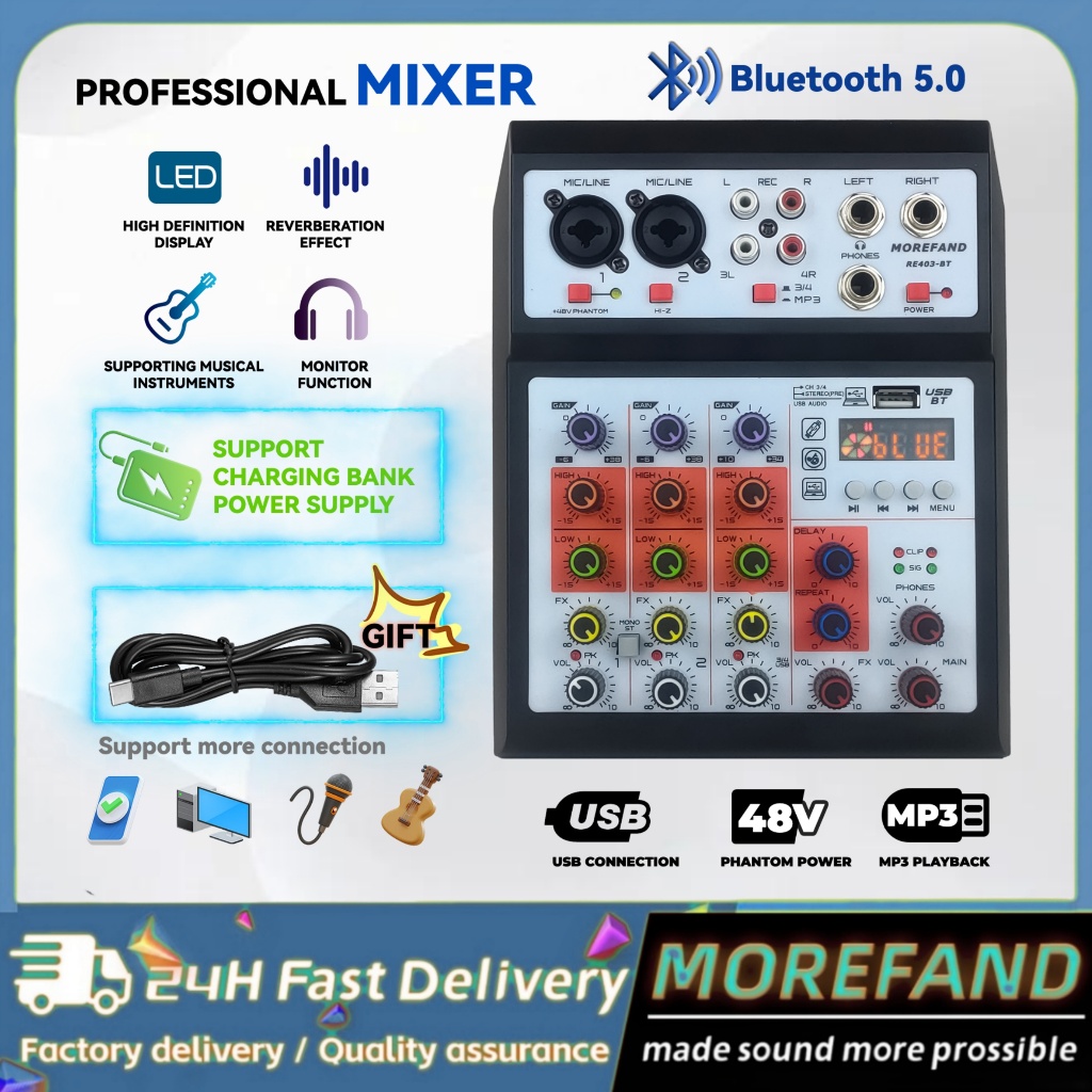 Jual audio mixer 403-BT mixer audio mixer mini/Professional Soundcard ...