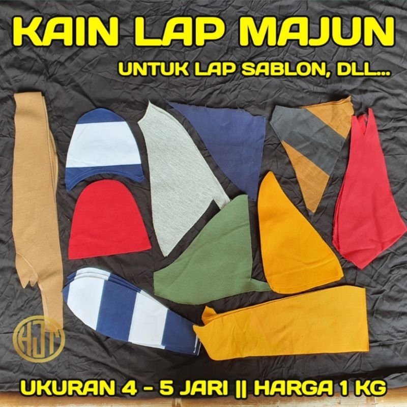 Jual Kain Lap Majun Perca Warna 1 KG - Lap bengkel, sablon - Serap Air ...