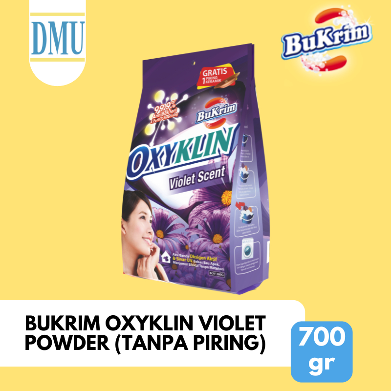 Jual Sabun Detergent Bubuk BuKrim Oxyklin Violet 700gr (Tanpa Piring ...