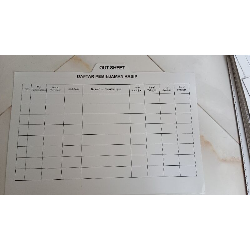 Jual HANGING FILE FOLDER GUIDE HANG MAP GANTUNG MAP ARSIP SEKAT ARSIP ...