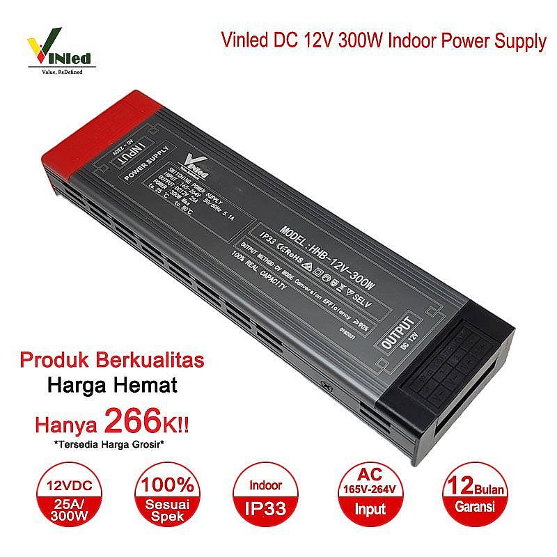 Jual Vinled Switching Power Supply 12V DC 25A - Value Series | Shopee Indonesia