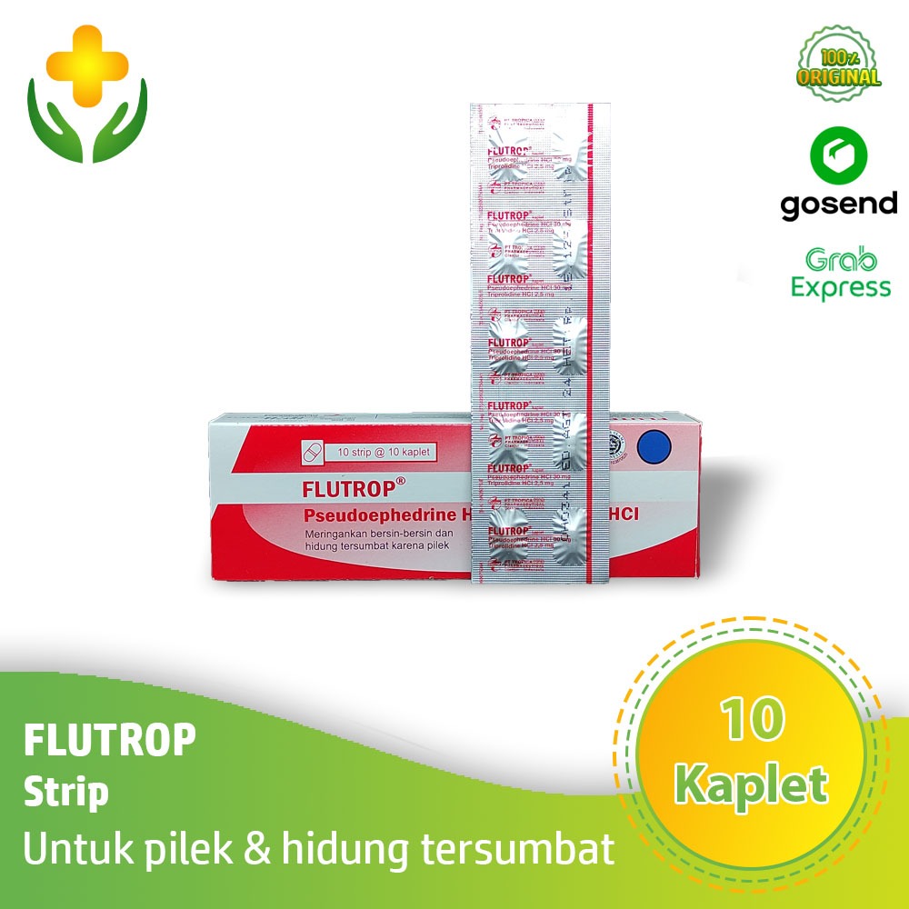 Jual Flutrop Strip 10 Tablet Obat Pilek Hidung Tersumbat Flutrop Tablet ...