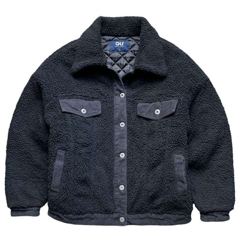 Jual GU Outer Sherpa Trucker Jacket | Shopee Indonesia