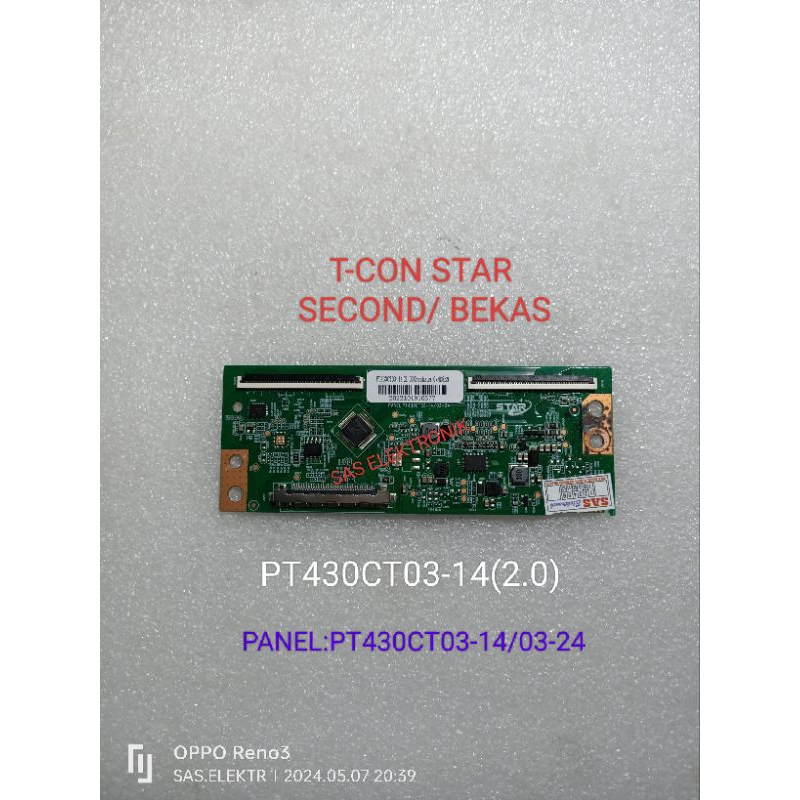 Jual T-CON TCON LOGIC STAR TV LED POLYTRON 43 INCH PT430CT03-14 (2.0 ...