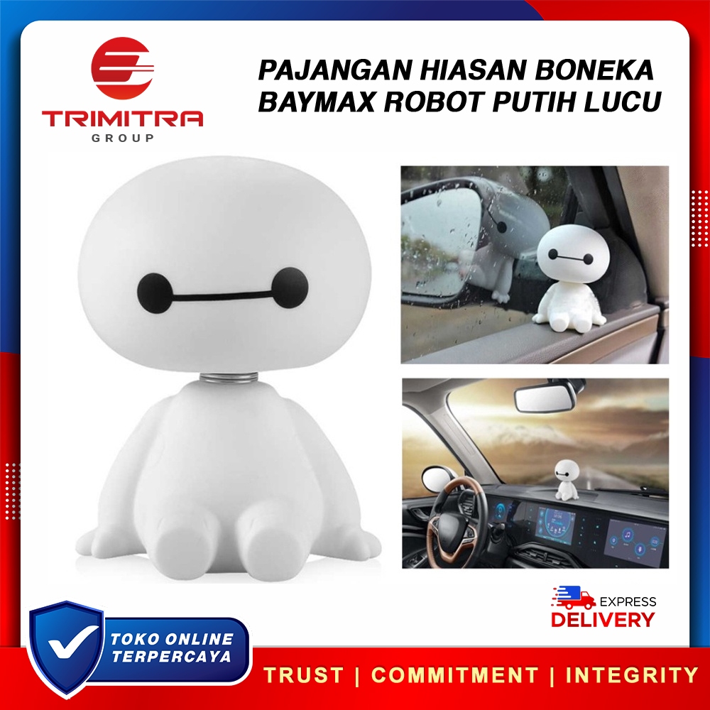 Jual Boneka Robot Kepala Goyang Mainan Mobil Baymax | Shopee Indonesia