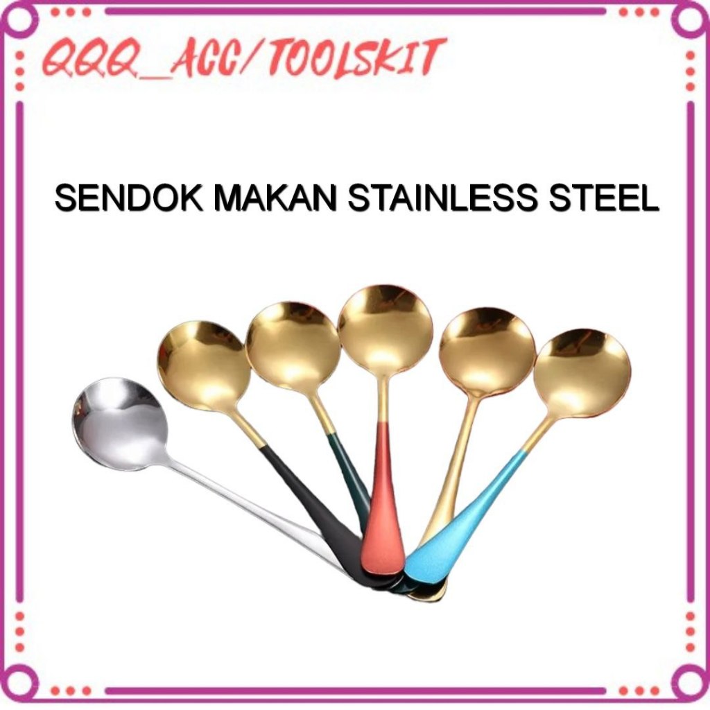Jual Sendok Korea Bulat Bahan Stainless Steel berkualitas terbaik Anti ...