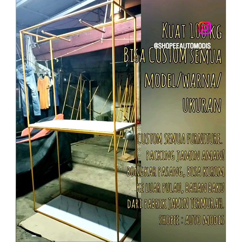 Jual DISPLAY BAJU TAMPAK DEPAN PAKAIAN HADAP MUKA INTERIOR TOKO BUTIK ...