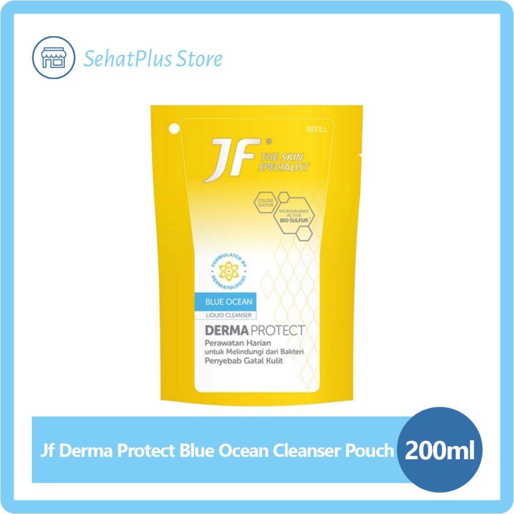 Jual Jf Derma Protect Blue Ocean Cleanser Pouch 200ml | Shopee Indonesia