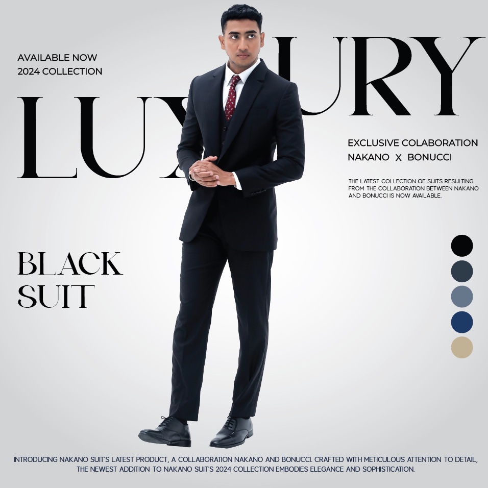Jual 22 STOK READY Nakano Suit Setelan Jas Hitam Black Suit Jas Pria ...
