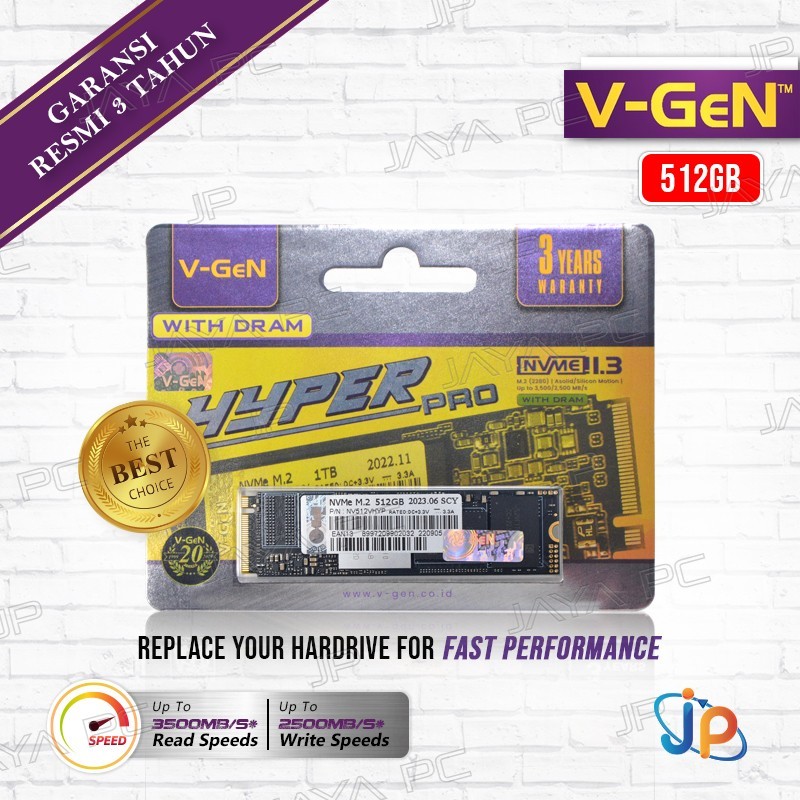 Jual V-Gen SSD Hyper PRO M.2 Pcie Gen3 Nvme 2280 512GB - M2 512 GB ...