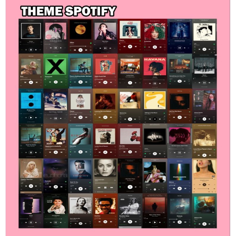 Jual poster dinding spotify themes | Shopee Indonesia