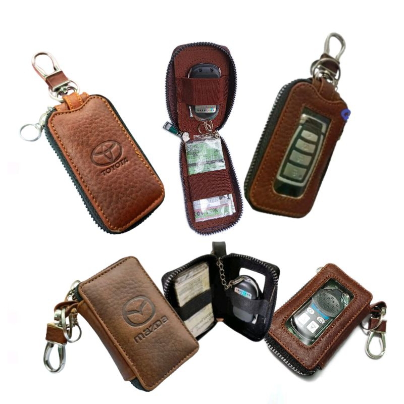 Jual dompet kunci remote keyless mobil kulit asli Mika transparan ...