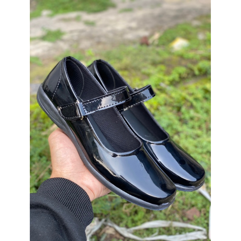 Jual Sepatu pantofel Flat wanita sepatu kantor wanita glossy / sepatu ...