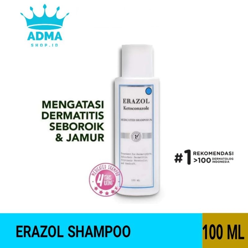 Jual ERHA Erazol Medicated Shampoo 2% - Mengatasi Dermatitis Seboroik ...
