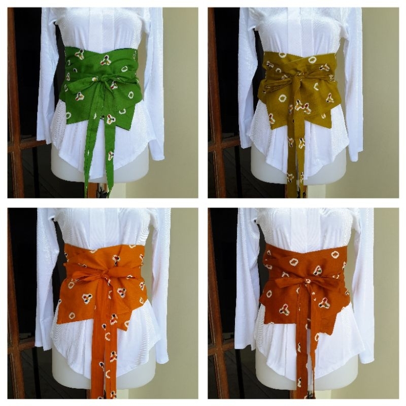 Jual Obi jumputan / obi kebaya sabuk kain warna | Shopee Indonesia