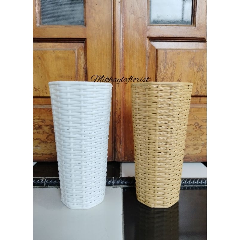 Jual Vas rotan sintetis // Vas bunga hias | Shopee Indonesia