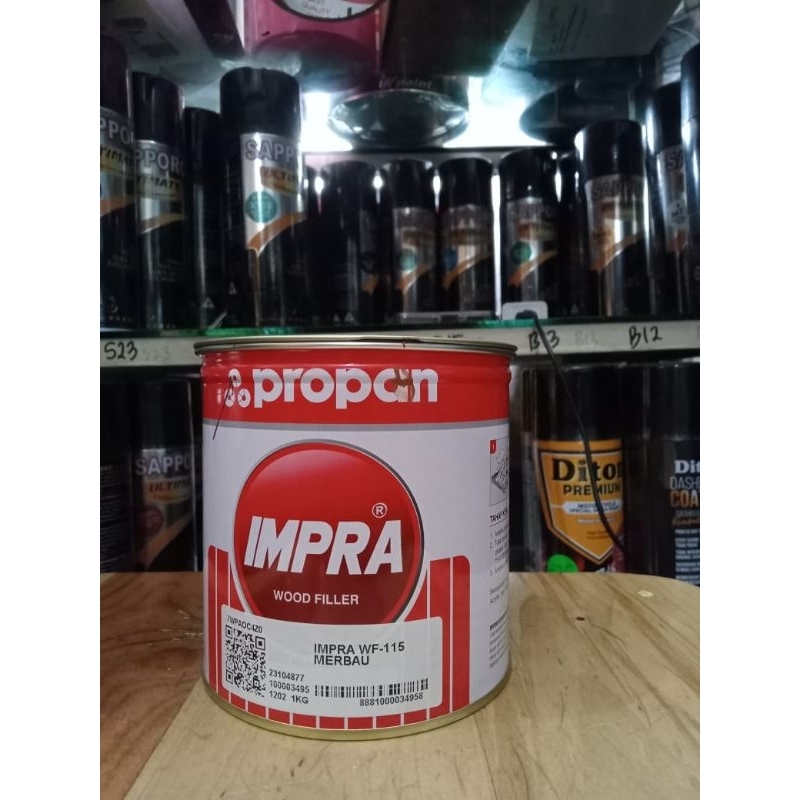 Jual impra wf 115 -merbau-dempul kayu-1kg | Shopee Indonesia