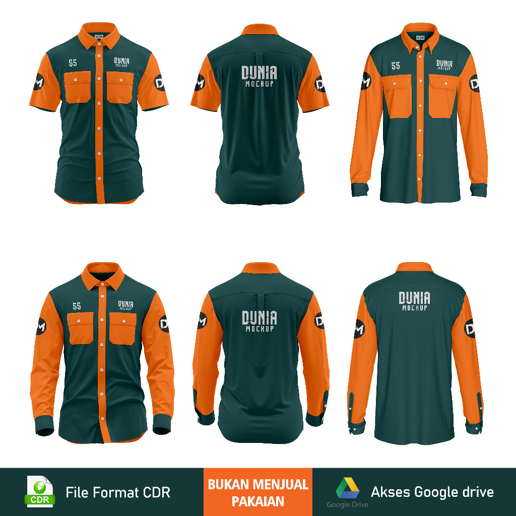 Jual Mockup Kemeja Kerja Lapangan - CDR | Shopee Indonesia