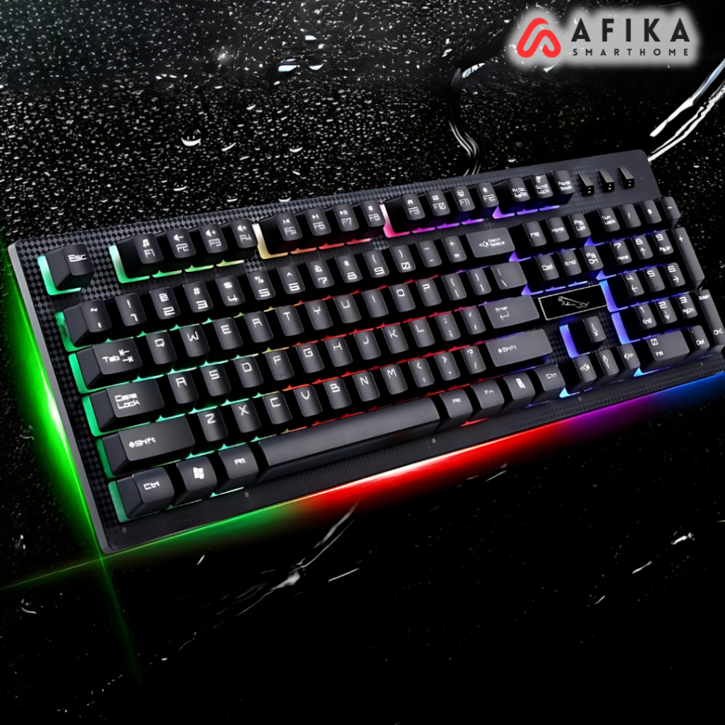 Jual Keyboard Gaming LED RGB Mechanical Feel USB Wired 104 Keys ...
