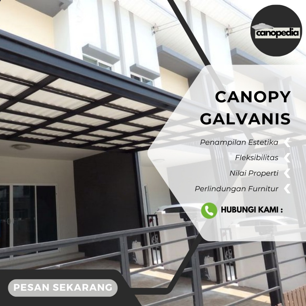 Jual Canopy hollow galvanis alderon genteng metal pasir atap spandek ...