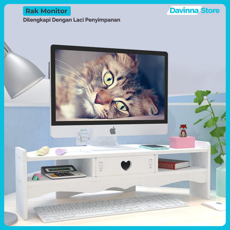 Jual Rak Monitor Komputer PC Meja Stand Laptop Rak Meja Belajar Vintage ...